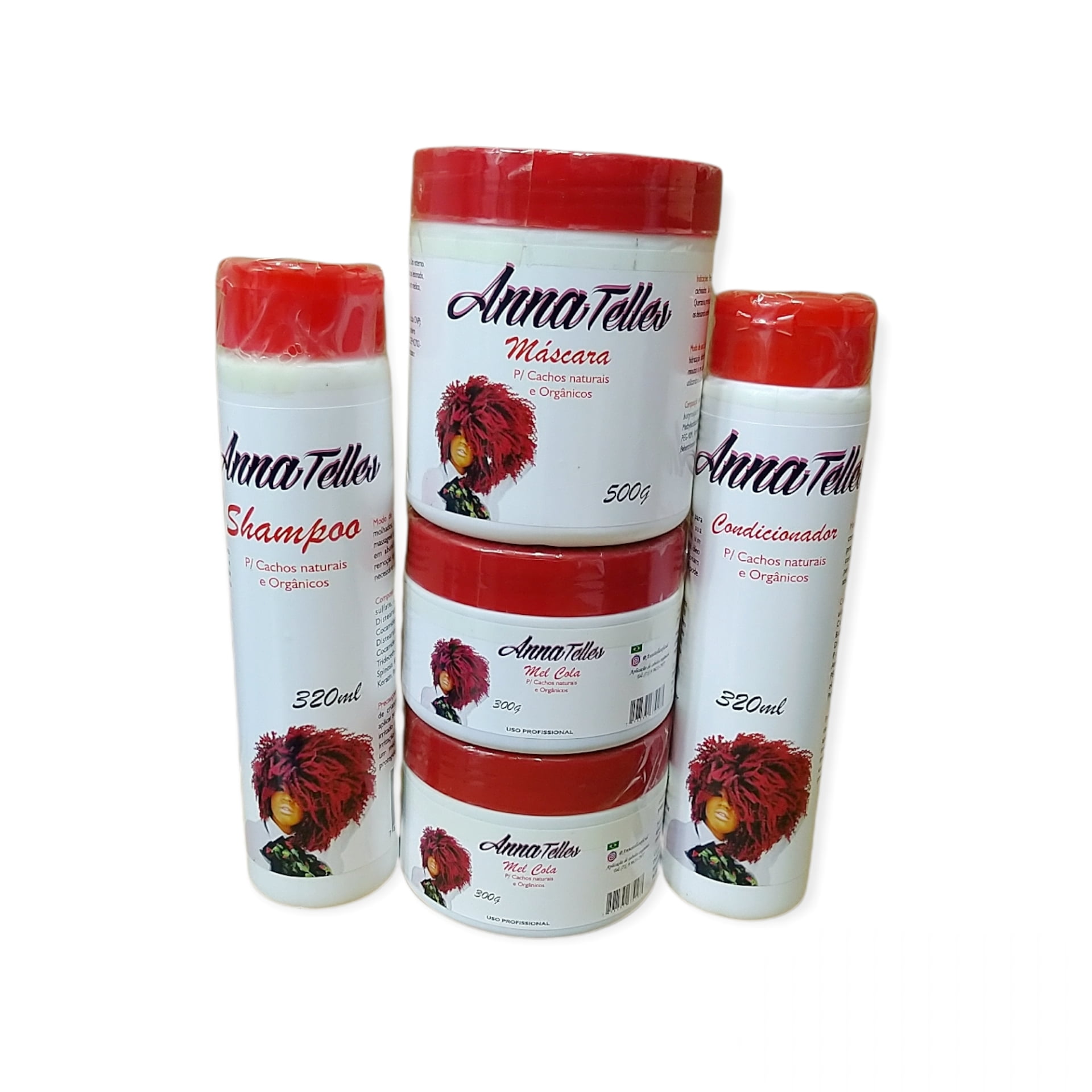 kit Shampoo Condicionador Máscara Hidratate Mel Cola Anna Telles
